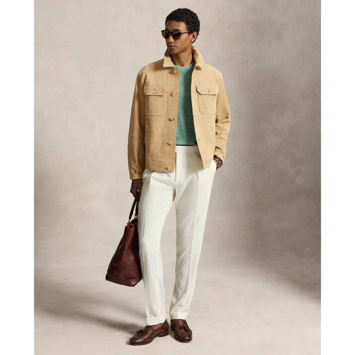 RALPH LAUREN the ashdale suede shacket